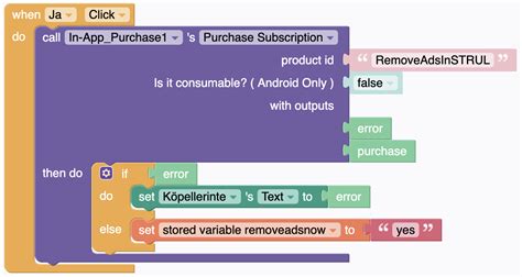 in app purchase setting up a remove ads product questions about