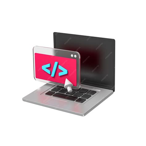 Premium Photo Computer Laptop And Program Code Development Icon