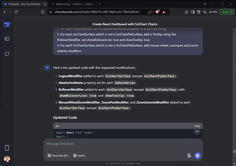 Create A React Dashboard With Scichartjs React And Deepseek