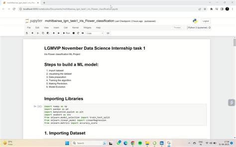 Mohit Bairwa On Linkedin Lgmvip Task 1 Task Iris Flowers