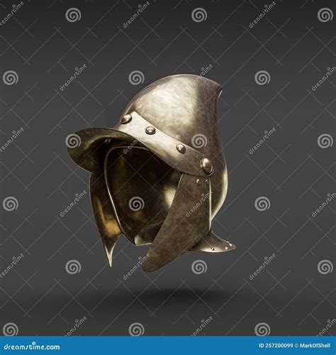 Casco Di Ottone Danneggiato Elmo Metallico Blindatura 3d Di Antichi
