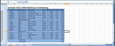 Visionary Tramp Tutorial Subtotal Dan Pivot Tableexcel