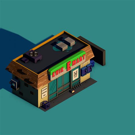 Kwik E Mart Simpsons Isometric On Behance