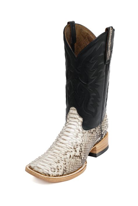 Natural Genuine Python Boots Sun City Exotic Leathers