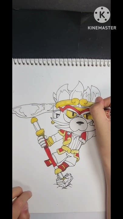 Drawing Art Anime 브롤스타즈 Sketch Draw 초5 브롤스타즈 손오공 미코 그리기 Youtube