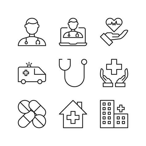Premium Vector Editable Set Icon Of Healthcare Vector Illustration Isolated On White