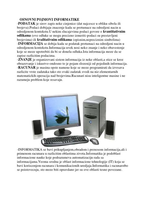 Osnovni Pojmovi Informatike Pdf