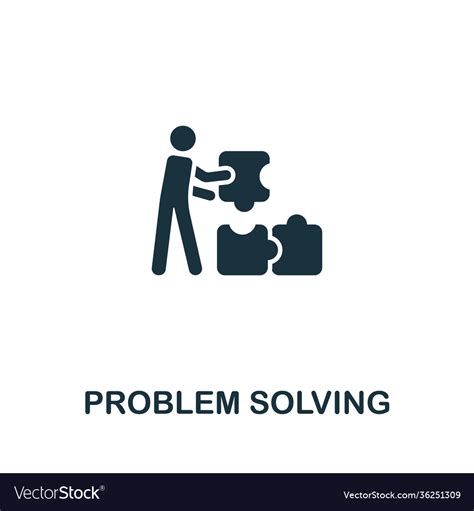 Problem Solving Icon From Personal Productivity Vector Image