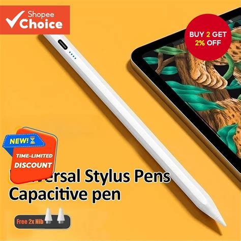 Universal Fine Tip Touchscreen Capacitive Stylus Pen With 2 Extra Nibs