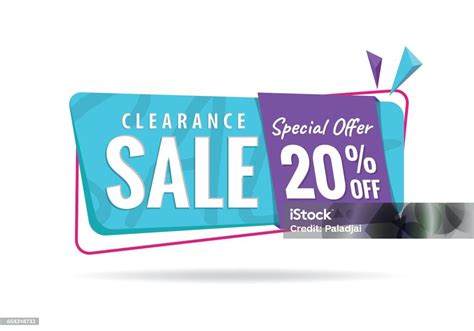 Vol 2 클리어런스 세일 블루 퍼플 20 제목 디자인 용 배너 또는 포스터 판매 및 할인 개념 벡터 그림입니다 0명에 대한 스톡 벡터 아트 및 기타 이미지 Istock