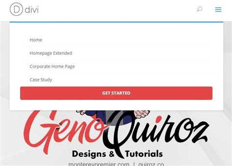 Transform A Divi Menu Item Into A Cta Button Menu Items Web Design Menu