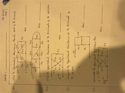 Solved Find The Equivalent Resistance Rab For Each Of The