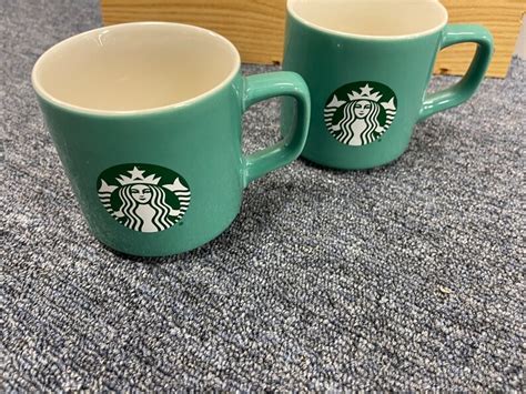 Starbucks Coffee Cup Starbucks Mint Green Coffee Mug Set Of Etsy