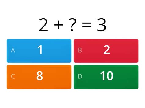 find the missing number addition quiz