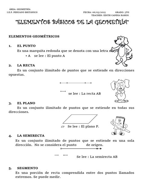 Geometria Elementos Básicos De La Geometría Pdf Geometría