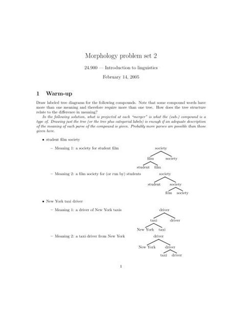 Morphology Problem Set 2