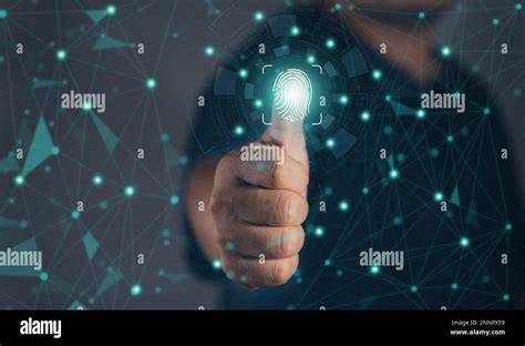 Security And Identity Concept Businessman Using Their Thumbs Up To