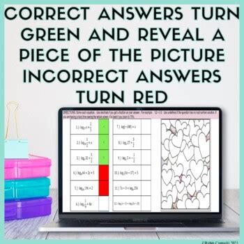 Solving Logarithmic Equations Digital Activity TpT