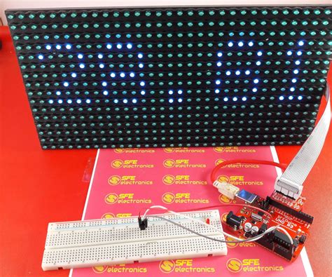 Display Temperature On P10 Led Display Module With Arduino