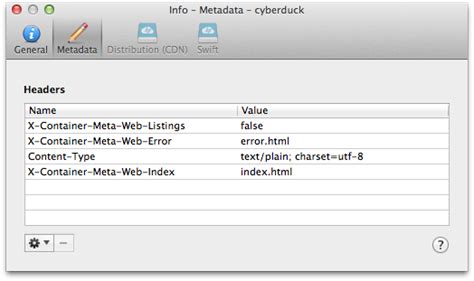 Openstack Swift Container Metadata Cyberduck Blog
