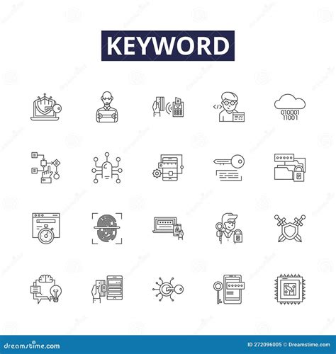 Nomenclature Line Icons Collection Classification Naming Terminology