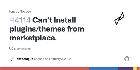 can t install plugins themes from marketplace · issue 4114 · logseq
