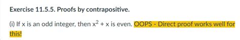 solved exercise 11 5 5 proofs by contrapositive i if x