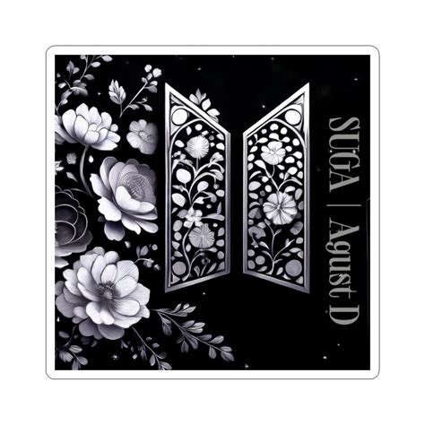 Suga Agust D Inspired Kiss Cut Stickers Kpop Merch Bts Fan Art Stickers Korean Pop Music