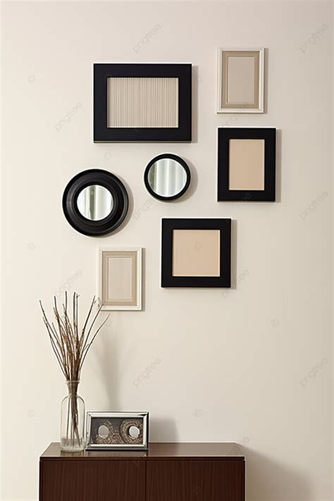 Five Different Frame Designs Encasing White Frames On The Walls