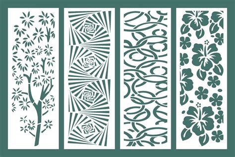 Set Jali Design For Jali Laser Cnc Graphic 26344000 Vector Art At Vecteezy