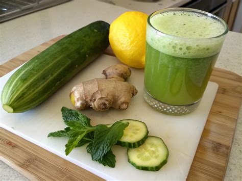 Cucumber Lemon And Ginger Juice To Eat Healthy