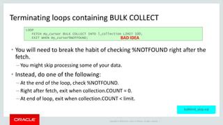 Turbocharge SQL Performance In PL SQL With Bulk Processing PPTX Databases Computer