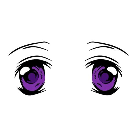 Premium Vector Girl Anime Eyes Vector Anime Eyes Expression