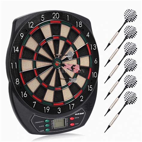DHL 10PCS Indoor Sport Scoring Board Dartboard Set LED Display 6 Darts Electronic Dart Board
