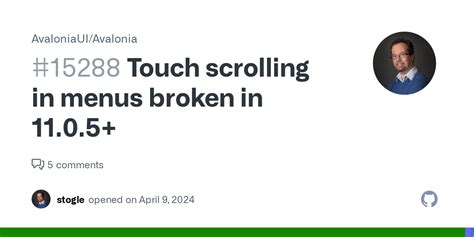 Touch Scrolling In Menus Broken In 1105 · Issue 15288 · Avaloniaui