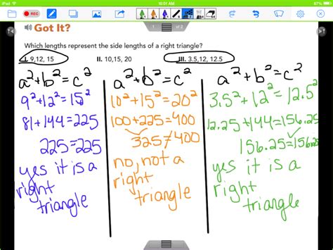 Converse Of Pythagorean Theorem RLAS Th Grade Math