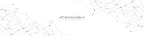 Website Header Or Banner Design With Abstract Geometric Background And Connecting Dots And Lines
