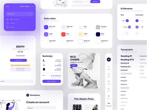 Marketplace Ui Kit By The18design On Dribbble