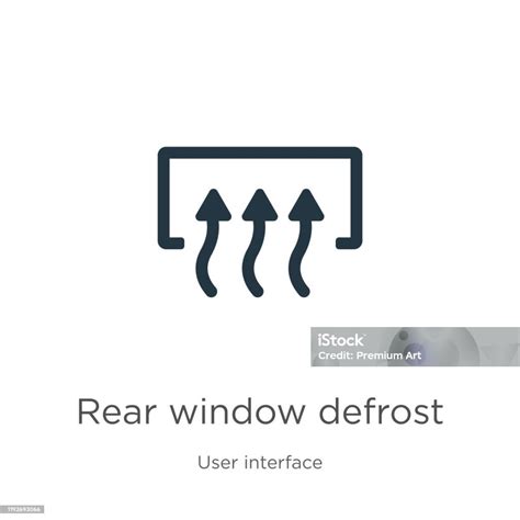 Ilustración De Vector Del Icono De Descongelación De La Ventana Trasera