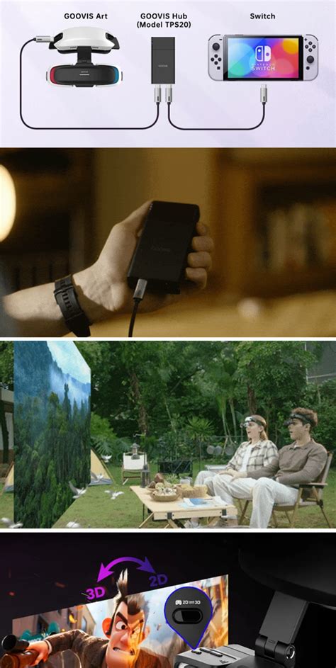 Goovis Art Xr Smart Glasses High Definition Xr Head Mounted Display Portable For Ar Vr Game