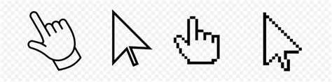 Premium Vector Click Cursor Icon Computer Mouse Pointer Vector Arrow