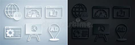 Set Board With Graph Chart Customer Product Rating Browser Setting Advertising Website