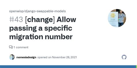 Change Allow Passing A Specific Migration Number Issue Openwisp Django Swappable