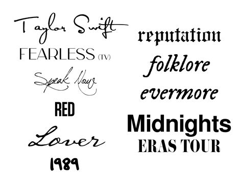 Taylor Swift Album Fonts In 2023 Taylor Swift Album Taylor 54 Off