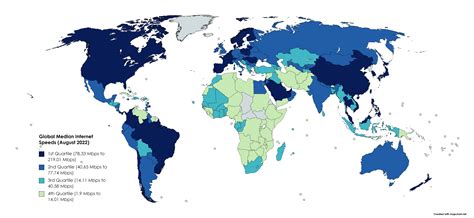 Global Median Internet Speeds R Mapporn