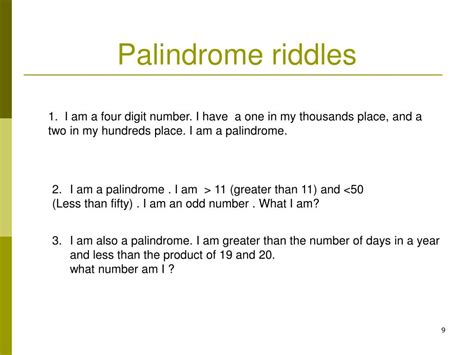 PPT PALINDROME PowerPoint Presentation Free Download ID 1317379