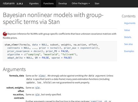 fit nonlinear regressions in r using stan nlmer statistical modeling