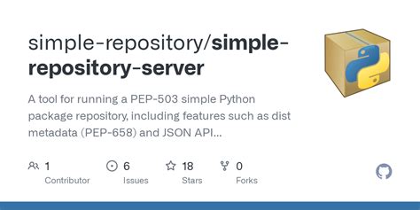 Github Simple Repository Simple Repository Server A Tool For Running A Pep Simple Python