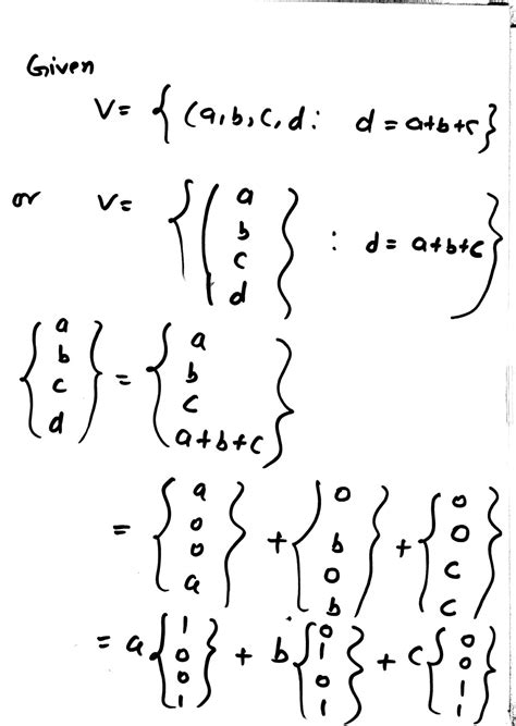 Answered 7 Find A Basis For The Subspace V Of R4 Consisting Of All Vectors Of The Form A B