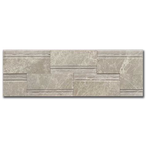 mozaik 3d mermer mozaik ege bej linedraw 14x42 cm cilalı creastone